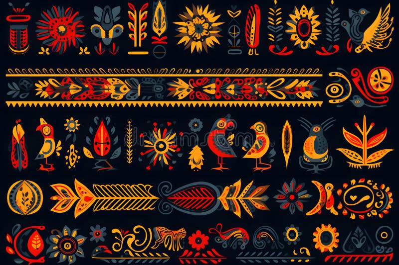 Traditional Ecuador Pattern Stock Illustration - Illustration of ...