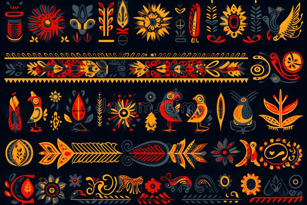 Traditional Ecuador Pattern Stock Illustration - Illustration of texture, national: 300681445