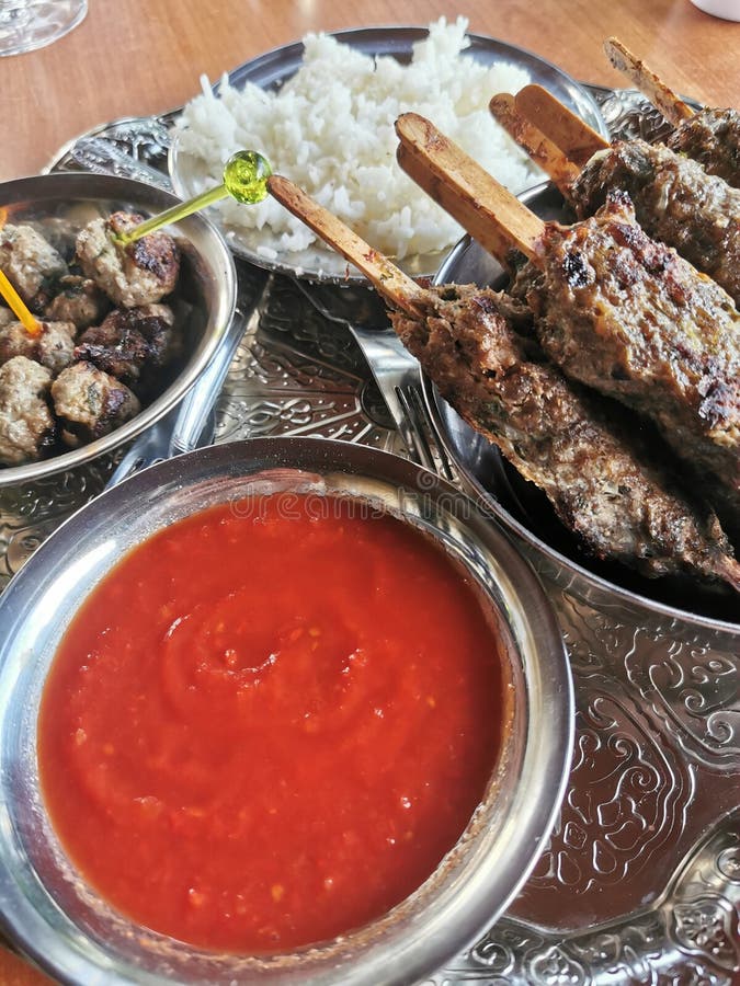 Traditional Egyptian Cuisine : Egyptian Molokhya or Molokhia Stock Photo - Image of dish, fried ...