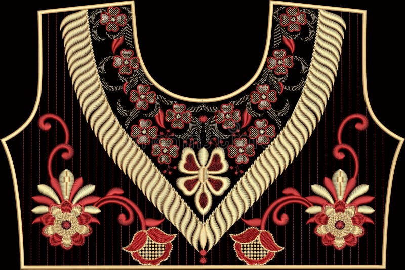 Red Floral Sarees Gold Embroidery Stock Photos - Free & Royalty-Free ...