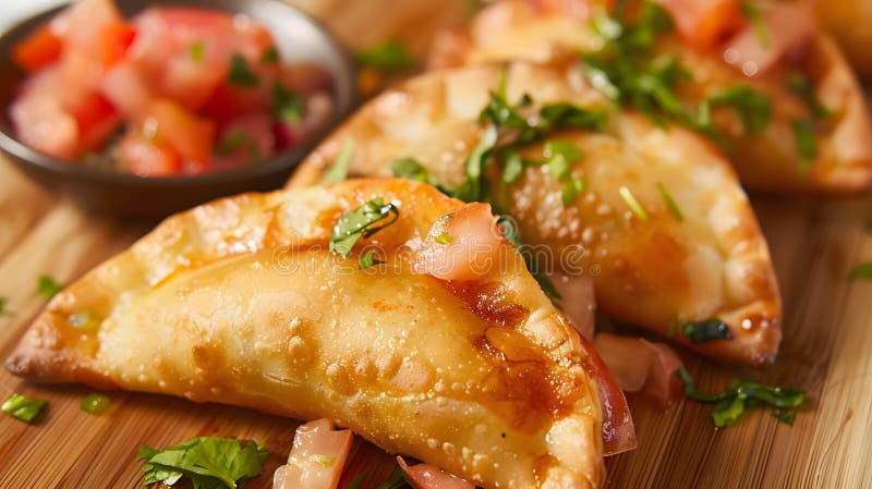 Traditional Empanada Stuffed with Meat Stock Image - Image of savory ...