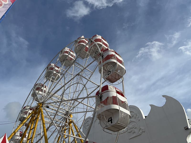 Traditional Empty Ferris Wheel in a Carnival Stock Photo - Image of ...
