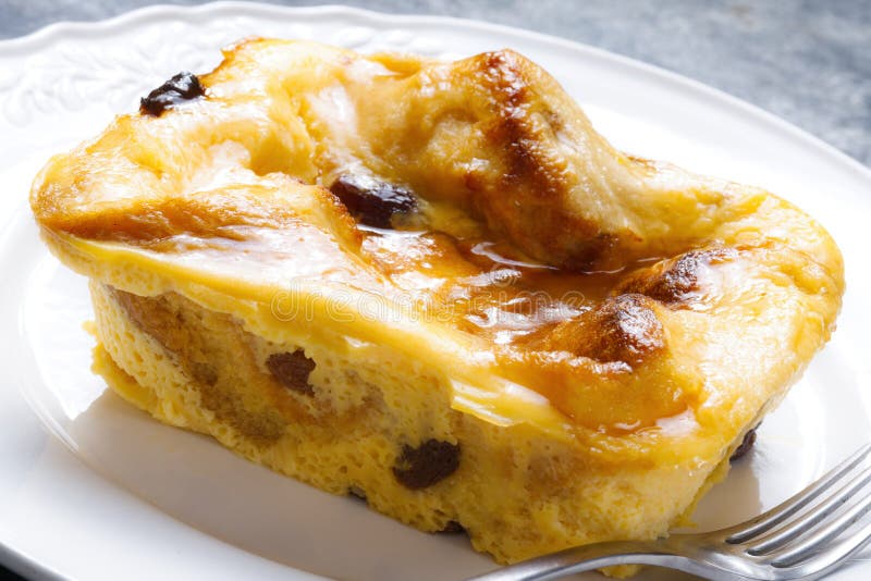 Traditional English Bread and Butter Pudding Stock Image - Image of ...