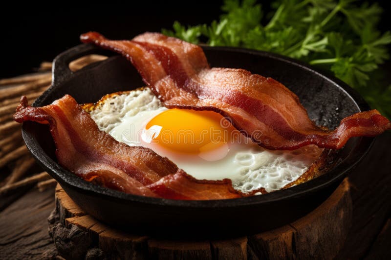 Traditional English Breakfast Featuring Eggs, Crispy Bacon, Baked Beans ...
