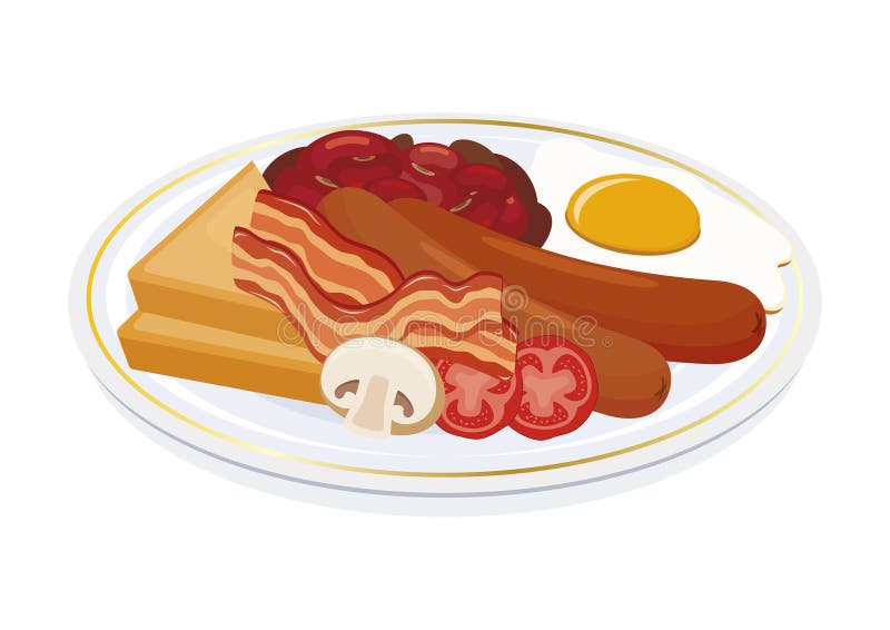 Full English Breakfast Drawing Stock Illustrations – 141 Full English ...