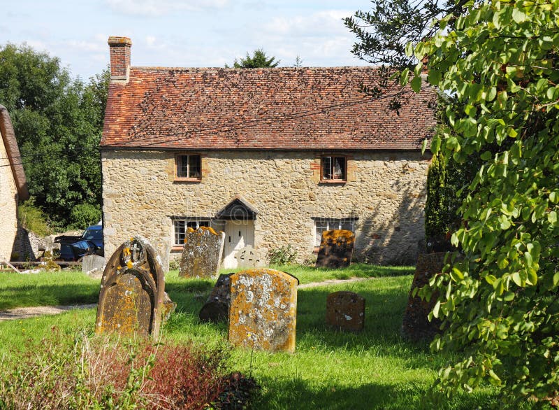 Traditional Stone Medieval English Village House Stock Image - Image of ...