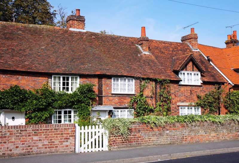 Traditional English Village Cottage Stock Image - Image of tourism ...