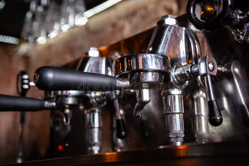 Traditional Espresso Coffee Machine Stock Image - Image of cafeteria ...