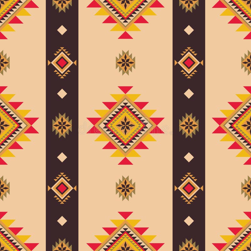 Traditional Ethnic Pattern with Navajo and Aztec Elements Stock Vector ...