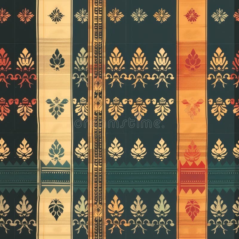 Traditional Ethnic Patterns on Textile Fabric Stock Image - Image of ...