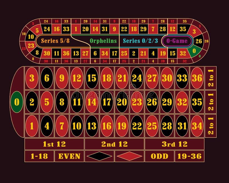 Traditional European Roulette Table Vector Illustration Stock Vector ...
