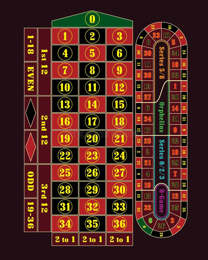 Traditional European Roulette Table Vector Illustration Stock Vector ...
