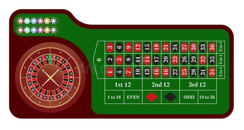Roulette Table Layout Stock Illustrations – 182 Roulette Table Layout ...