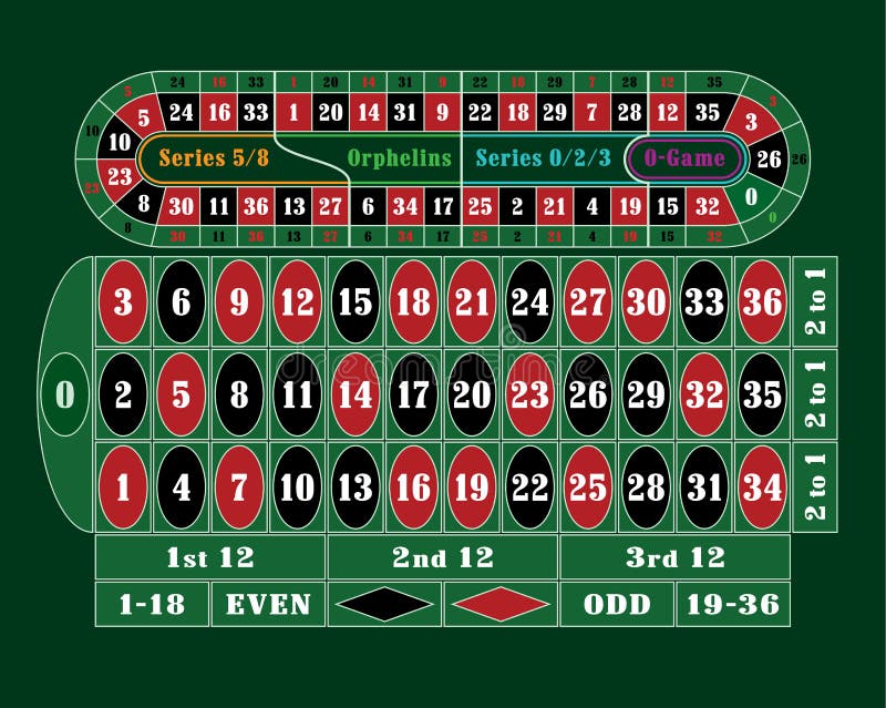Traditional European Roulette Table Vector Illustration Stock Vector ...