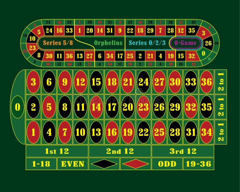 Traditional European Roulette Table Vector Illustration Stock Vector ...