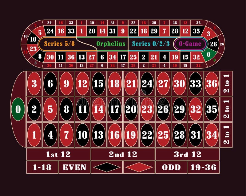 Traditional European Roulette Table Vector Illustration Stock Vector ...