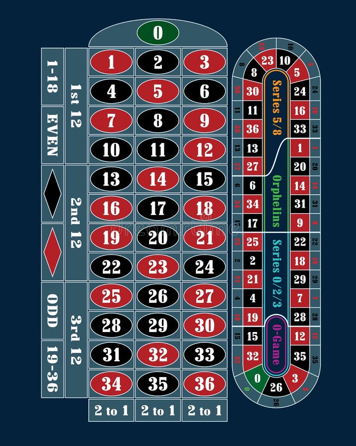 Traditional European Roulette Table Vector Illustration Stock Vector ...