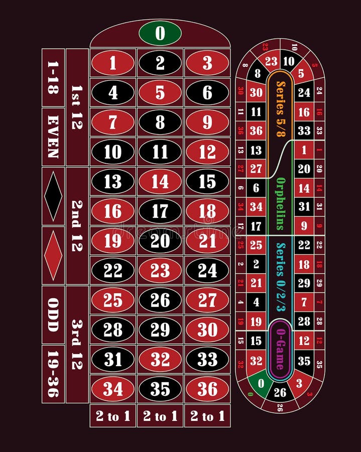 Traditional European Roulette Table Vector Illustration Stock Vector ...
