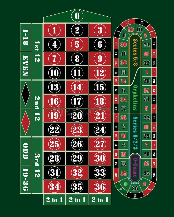 Traditional European Roulette Table Vector Illustration Stock Vector ...