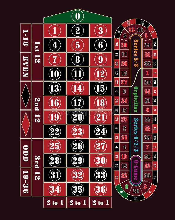 Traditional European Roulette Table Vector Illustration Stock Vector ...