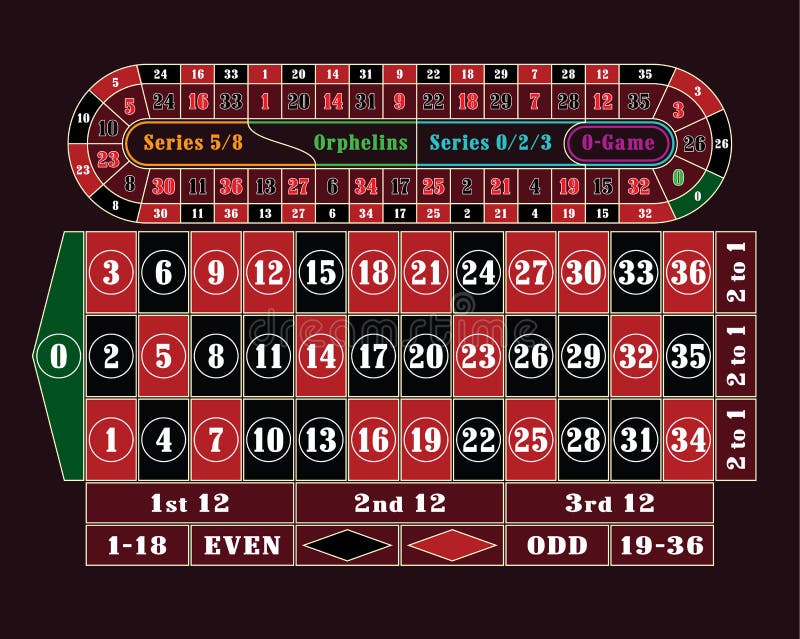 Traditional European Roulette Table Vector Illustration Stock Vector ...