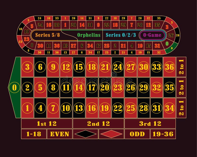 Traditional European Roulette Table Vector Illustration Stock Vector ...