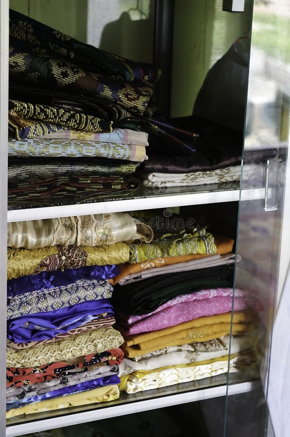 Traditional Fabric Called Riau Malay Songket Stock Photo - Image of ...