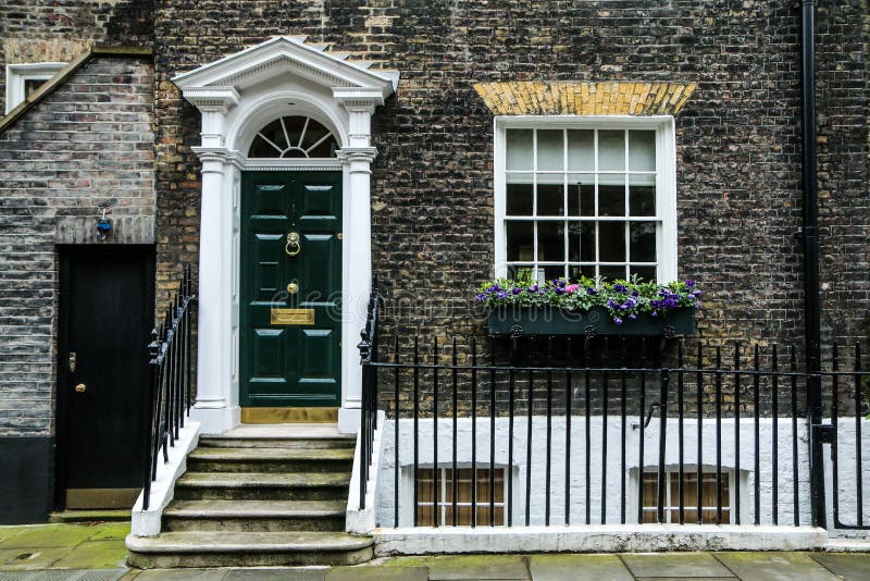 Traditional Facade of a British House Editorial Photography - Image of ...