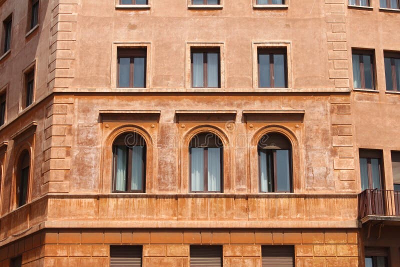 Traditional Facade of European Architecture Stock Photo - Image of ...