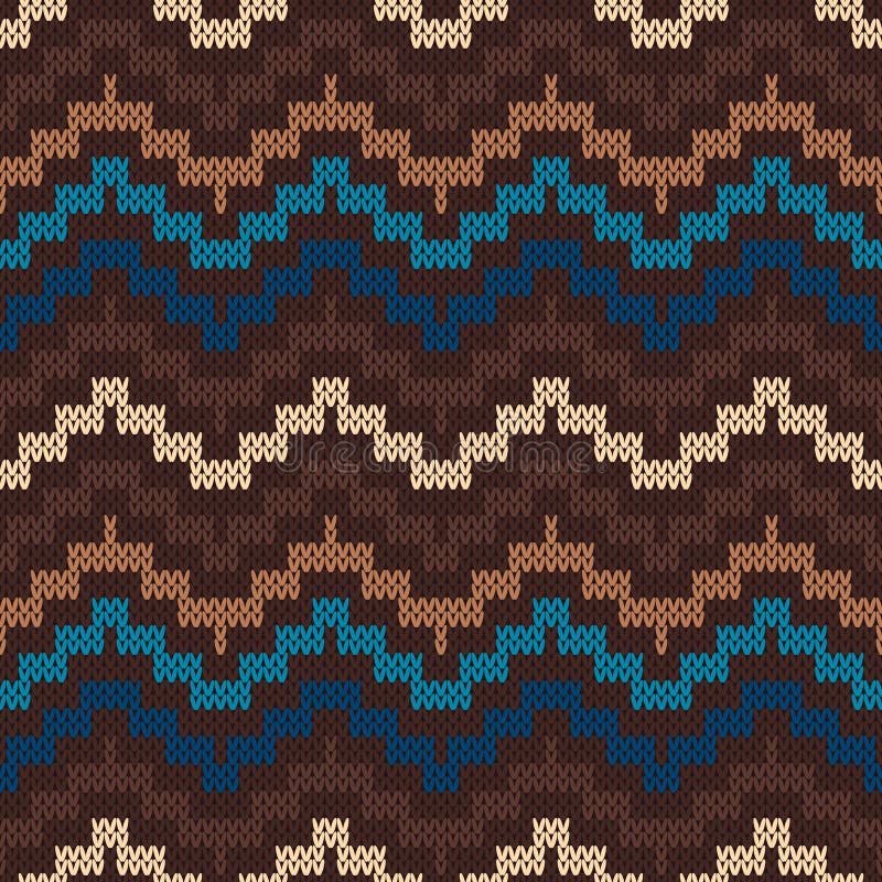 Knitted Seamless Pattern in Fair Isle Style Stock Vector - Illustration ...
