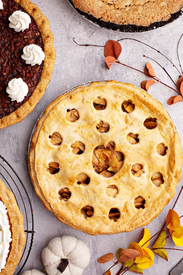Traditional fall pies stock image. Image of creamy, brown - 194816165