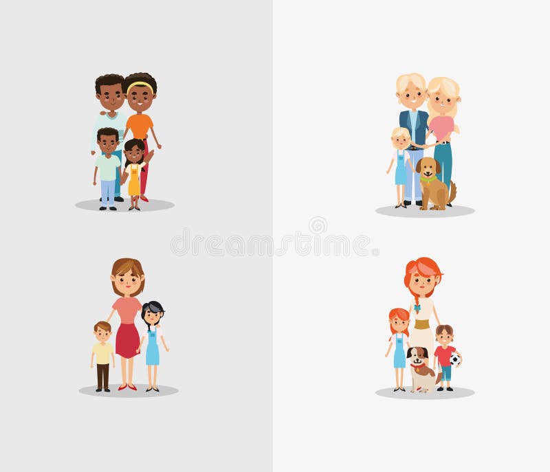 Traditional family image stock vector. Illustration of family - 135009785