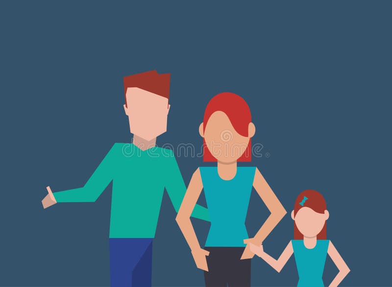 Traditional family image stock vector. Illustration of park - 135009201
