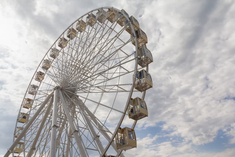 Traditional Ferris Wheel in a Tourist Town Stock Photo - Image of ...