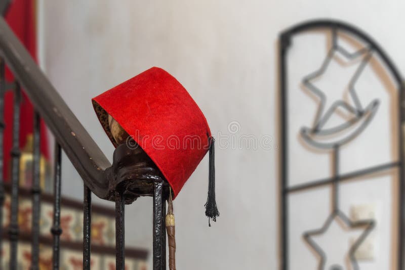 Traditional fez hat stock image. Image of arabian, handicraft - 156786797