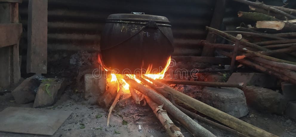 Traditional fire pit stock image. Image of night, screenshot - 367802463