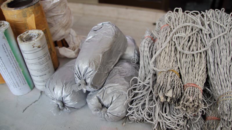 Traditional Firecrackers Made of Paper Rolls Stock Photo - Image of ...