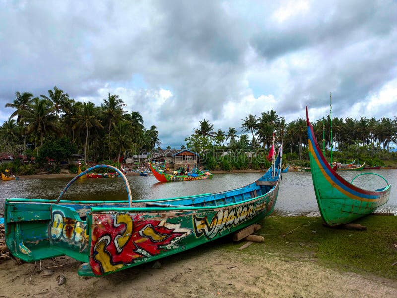 Traditional Fishing Boat with Unique Pattern Stock Photo - Image of ...