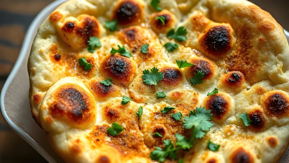 Traditional Flat Bread Top View, Naan Bread Stock Illustration ...