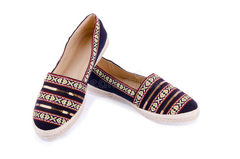 Traditional Flat Shoes for Women Stock Image - Image of foot ...