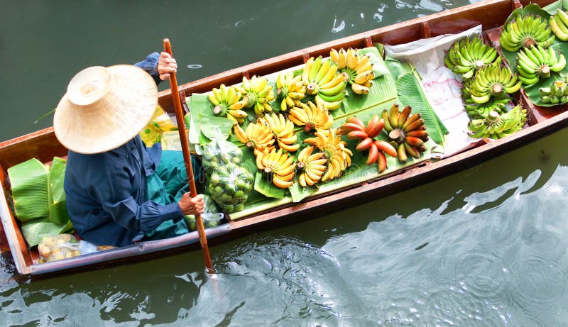 Floating market thailand stock image. Image of farming - 5549569
