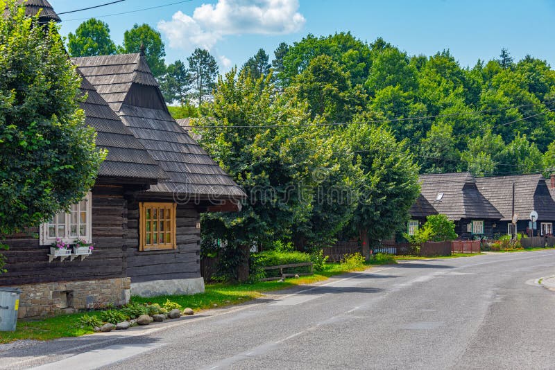 Traditional Folk Architecture in Podbiel, Slovakia Stock Image - Image ...