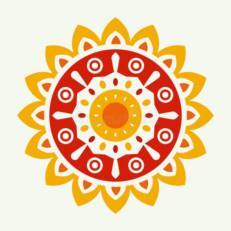 Traditional Folk Art Pattern with Decorative Ornamental Sun Stock ...