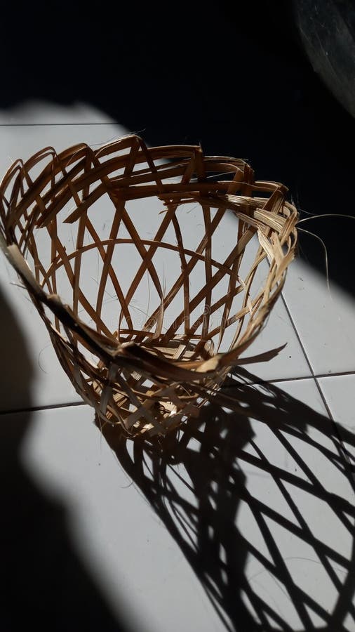 Traditional Food Containers Made of Woven Bamboo Stock Photo - Image of ...