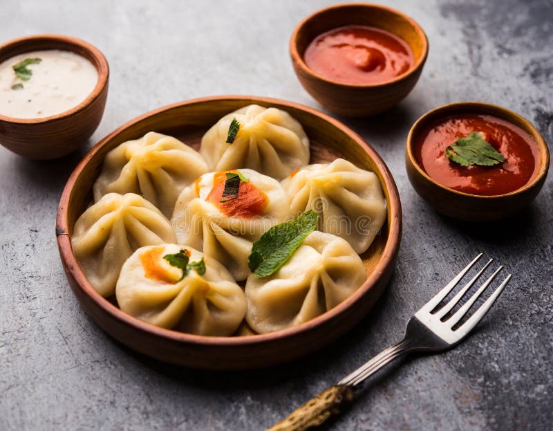 Traditional Food Dumpling Momos Stock Image - Image of boiled, food ...