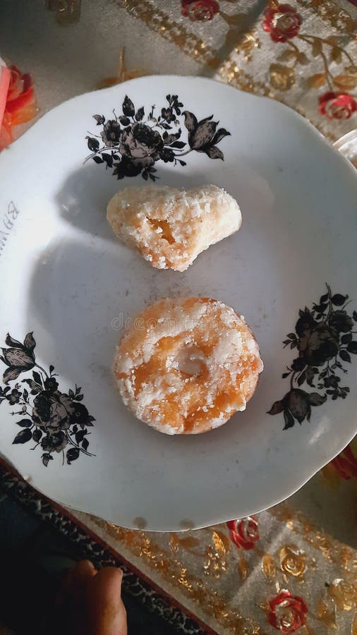 Traditional Food Made from Sticky Rice and White Sugar Stock Photo ...