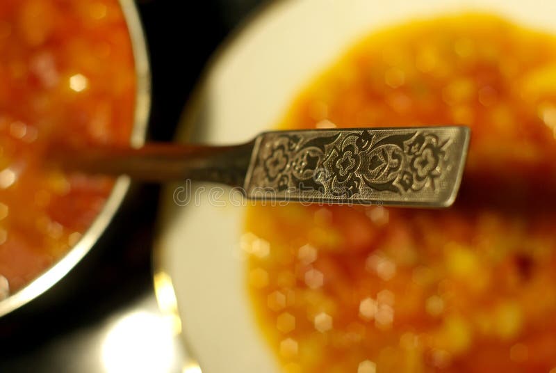 Traditional food stock photo. Image of food, spoon, reflextion - 57836448