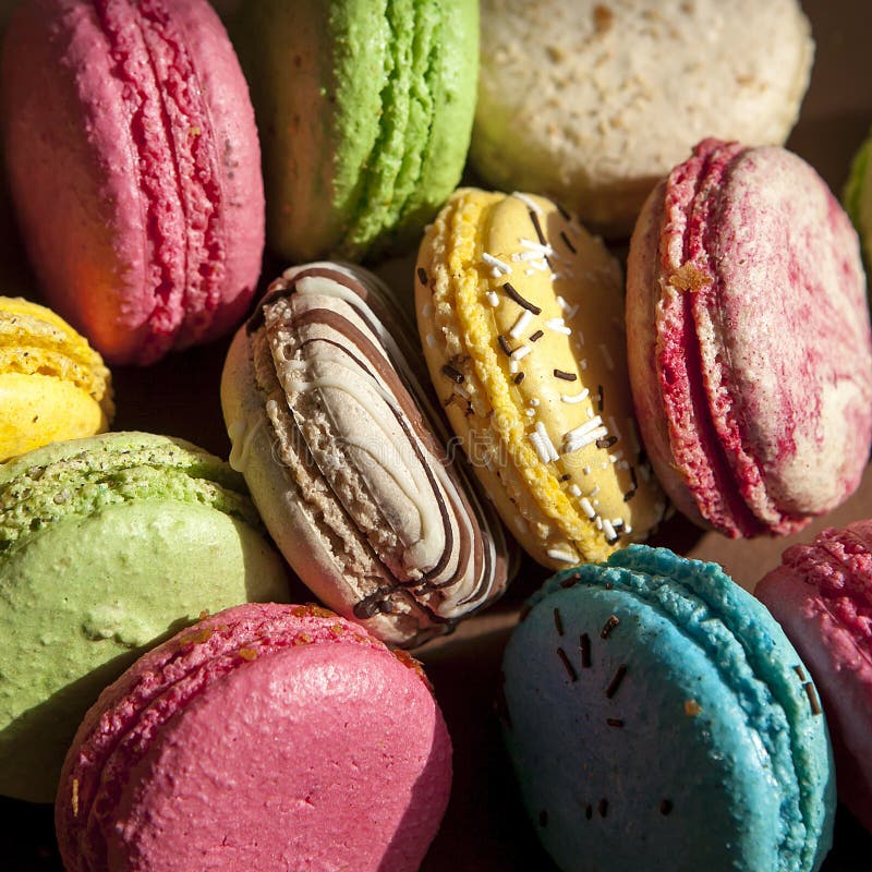 Colourful macaroons stock image. Image of pastry, macaron - 39967839