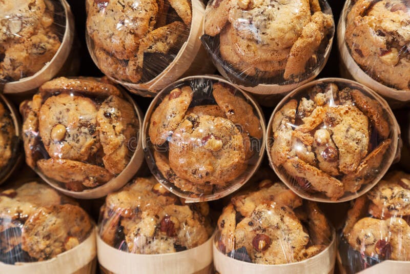 Traditional French Cookies with Nuts Stock Image - Image of market ...
