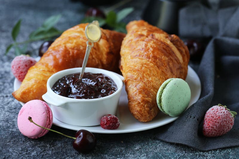 Traditional French Croissant Stock Image - Image of wooden, meal: 151882839